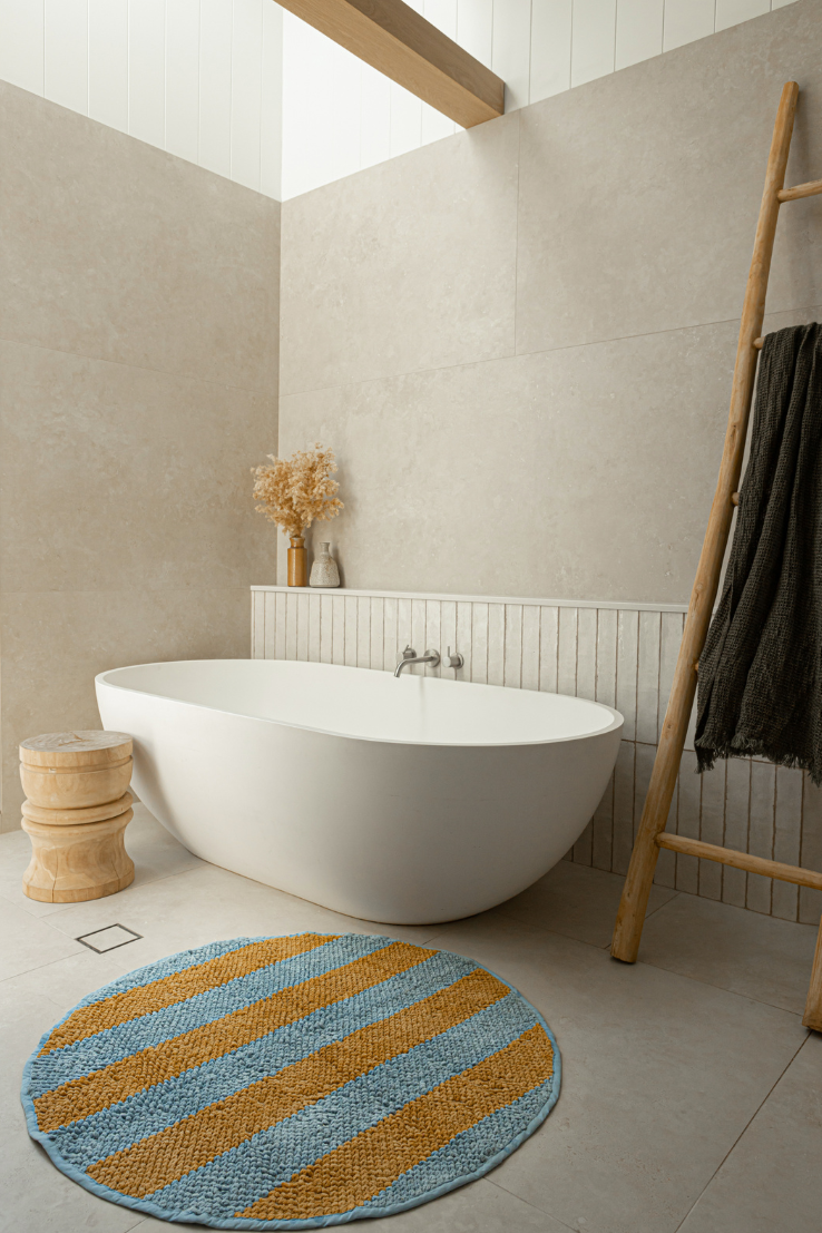 Como Stripe Round Bath Mat – KK Homewares